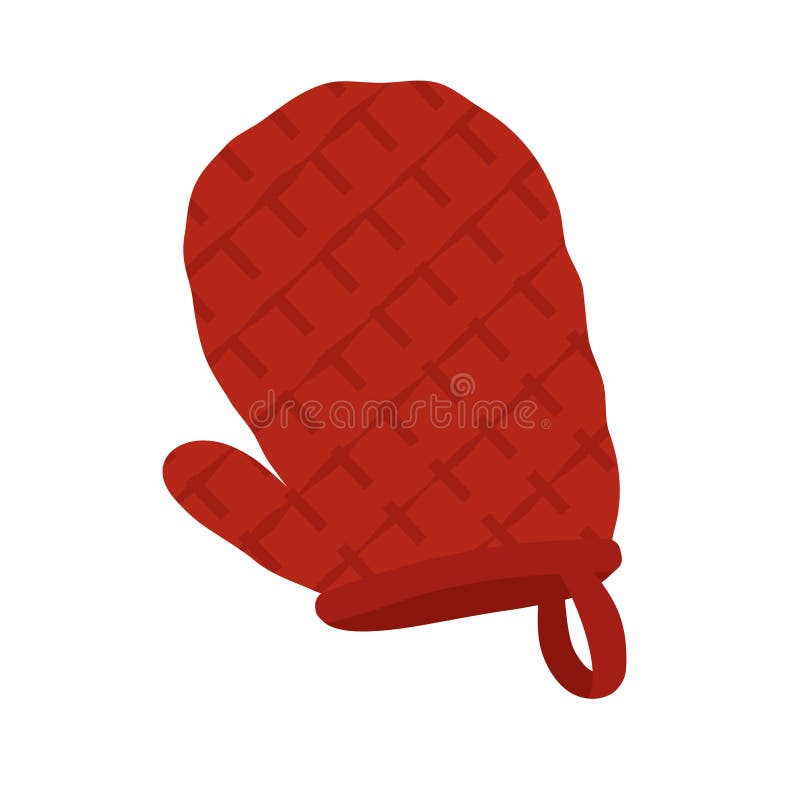 Red Oven Mitt Illustration for Kitchen and Baking Concepts Stock Vector ...
