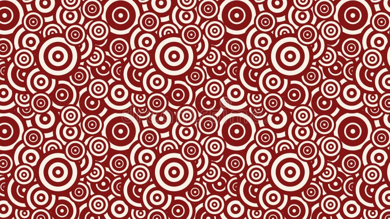 Red Overlapping Concentric Circles Pattern Vector Illustration Stock ...