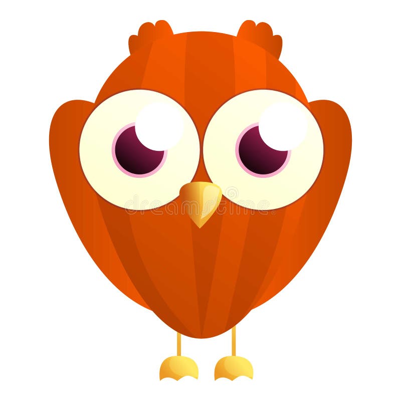 Red Owl Icon, Cartoon Style Stock Vector - Illustration of infant ...