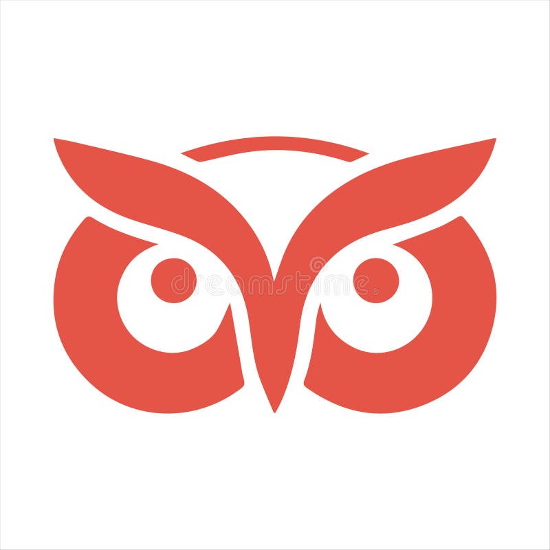 Red Owl Logo Design Mascot Symbol Abstract Art Vector Stock Vector ...