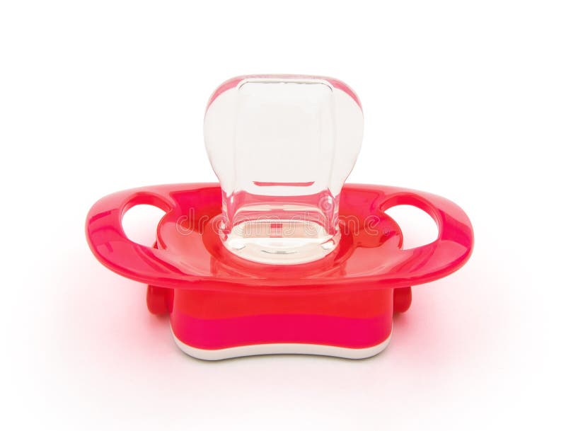 Red pacifiers isolated stock photo. Image of child, equipment - 31231322