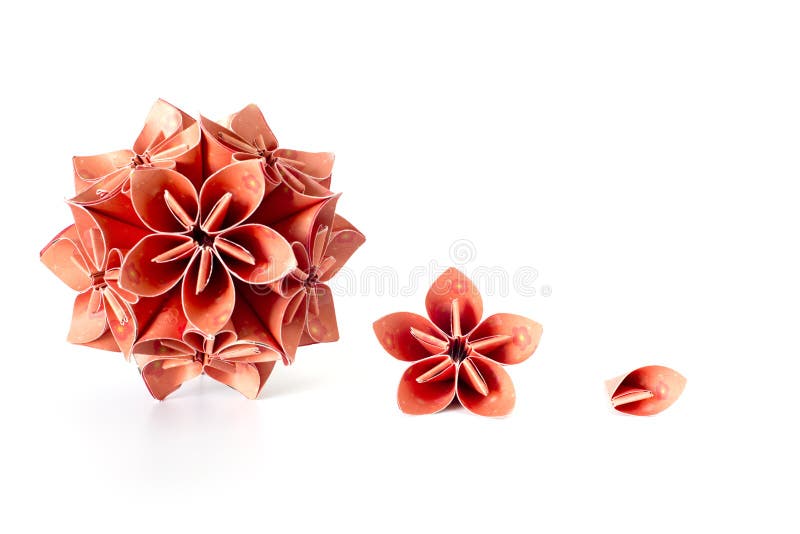 Red Packets Kusudama Flower Ball and Its Unit Stock Photo - Image of ...