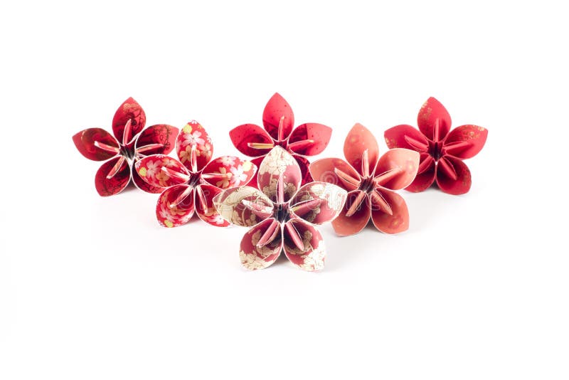 Red Packets Origami Flowers Stock Photo - Image of origami, blooming ...