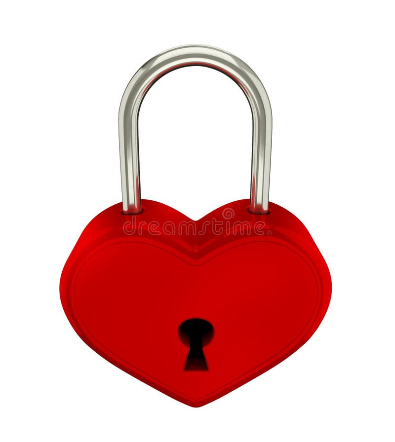 Red padlock stock illustration. Illustration of clipping - 91805799