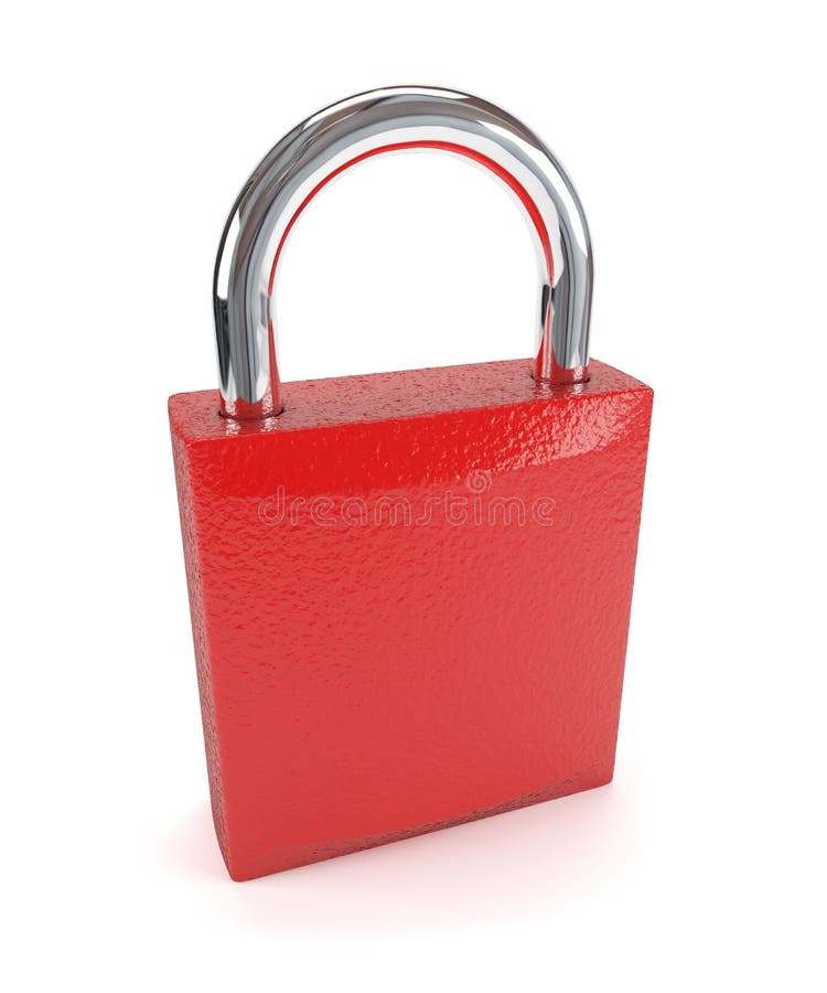 Red padlock stock image. Image of security, steel, padlock - 43299201