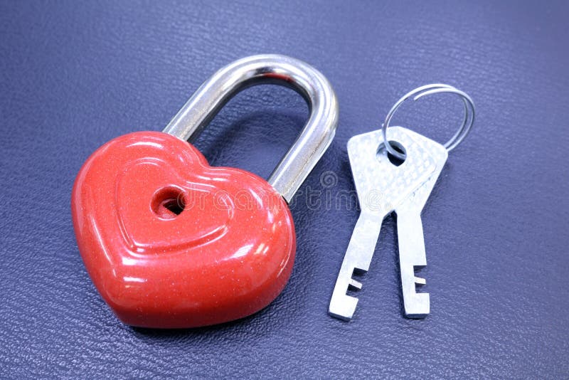 Red Padlock. Metal Red Heart. Stock Photo - Image of valentine ...