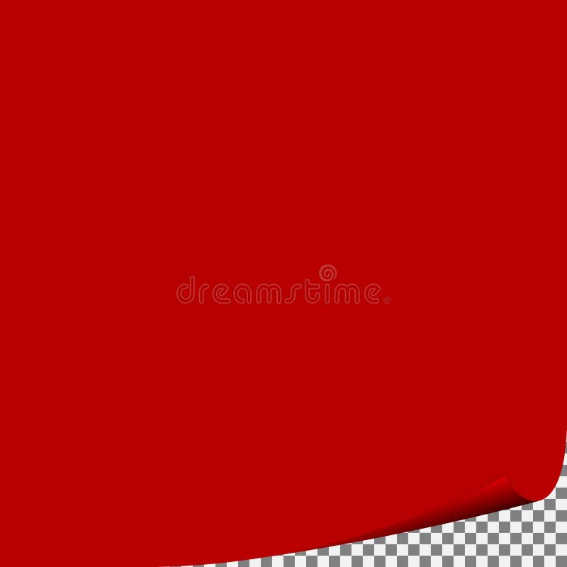Red page curl corner stock illustration. Illustration of edge - 158583749