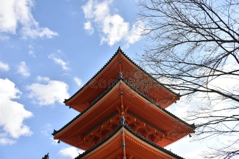 Red pagoda in Japan stock photo. Image of park, trees - 89452340