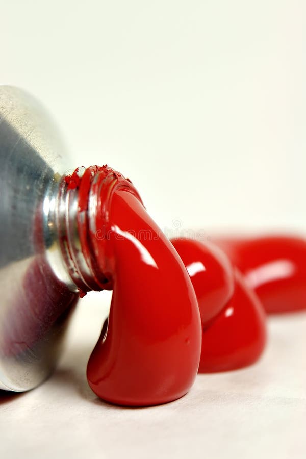 Red Paint stock photo. Image of material, basic, bright - 1086592
