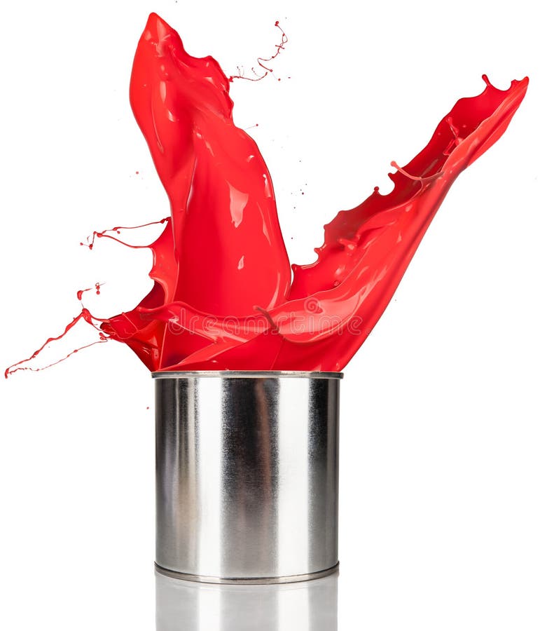 Red paint splash stock photo. Image of white, container - 16327114