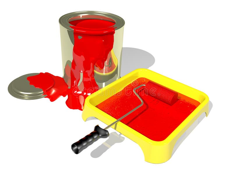 Red paint stock illustration. Illustration of container - 28832452