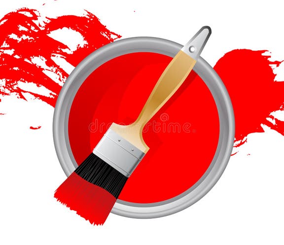 Bucket Red Paint Stock Illustrations – 3,557 Bucket Red Paint Stock ...