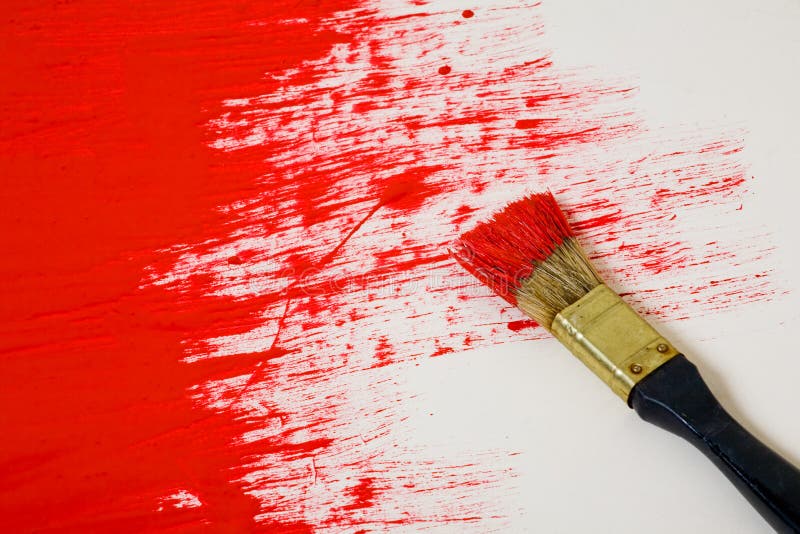 Red paint stock image. Image of work, tool, shape, enamel - 8713691