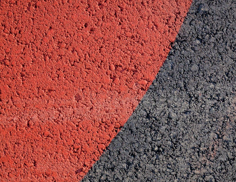 Red Paint in Asphalt Texture Stock Photo - Image of street, paving ...