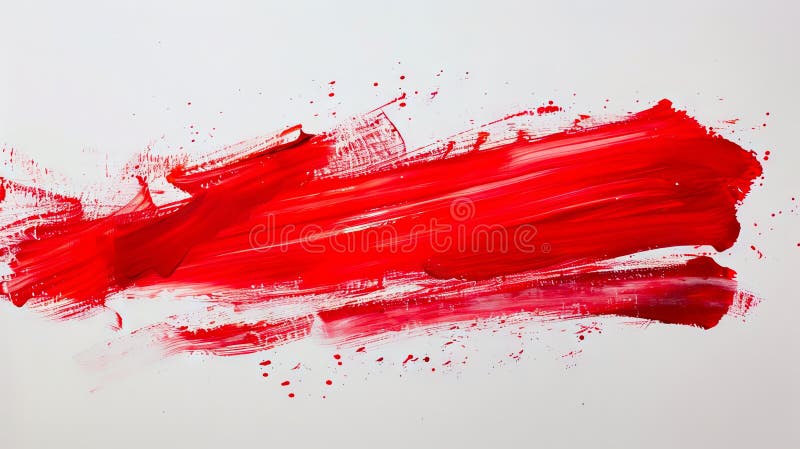 A Red Paint Brush on a White Background Stock Photo - Image of sketch ...