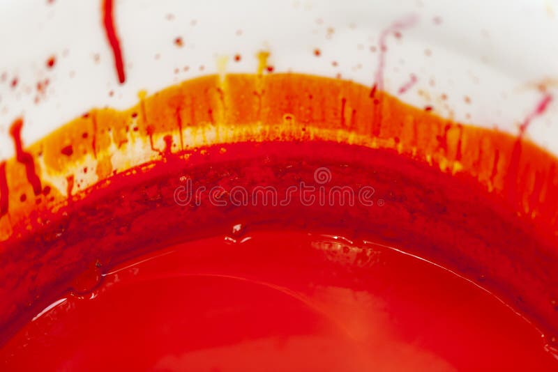 Red paint in bucket stock photo. Image of green, craft - 100762468
