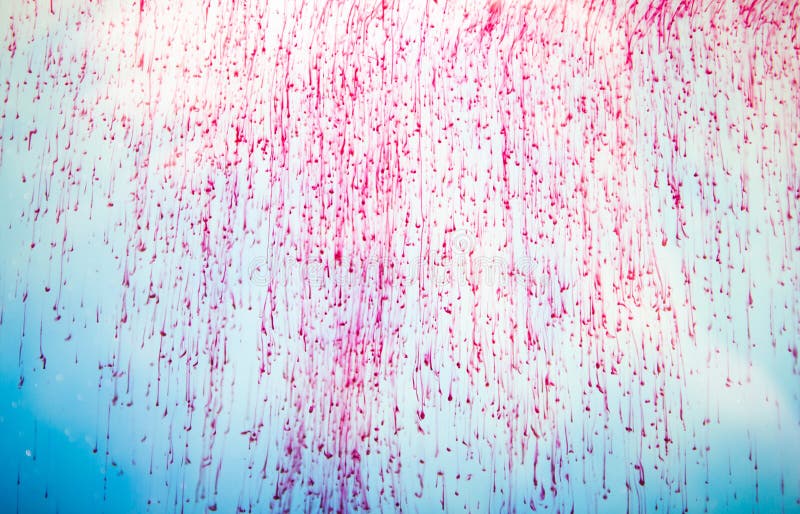 Red Paint Dissolves in Liquid, Process Stock Photo - Image of ...