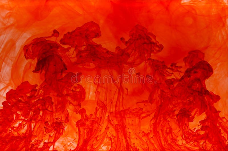 Red Paint Dissolving in Water Stock Image - Image of shapes, cloud ...