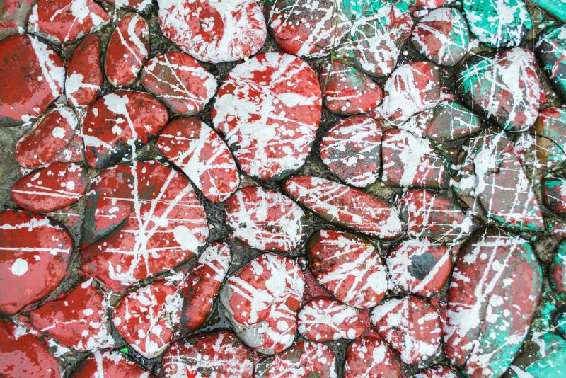 Red Paint Drip Stones stock photo. Image of retro, creative - 53341294