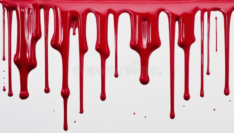 Red Paint Dripping Down a White Wall Stock Illustration - Illustration ...