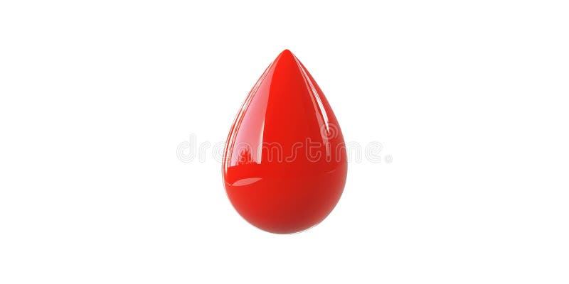 Red Paint Droplet Isolated on Transparent Background Stock Image ...