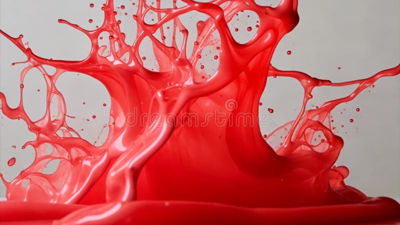 Red Paint Explosion Splash Abstract Background. Watercolour Cloud Blast ...
