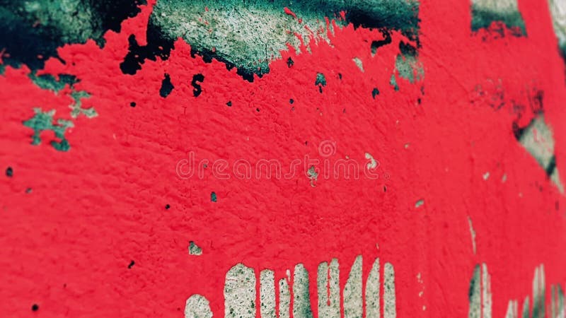 Red Paint Falling Down on Wall Stock Video - Video of craft, falling ...
