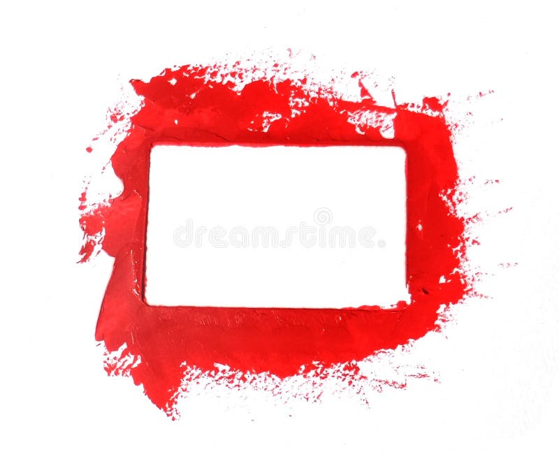 Red paint frame stock illustration. Illustration of blank - 57434627