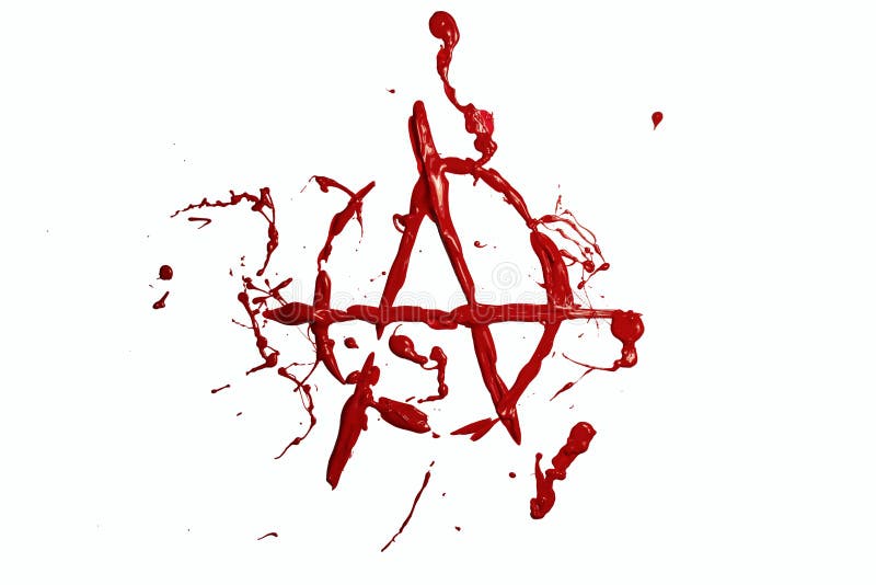 Red Paint Painted Anarchy Sign Stock Illustration - Illustration of ...