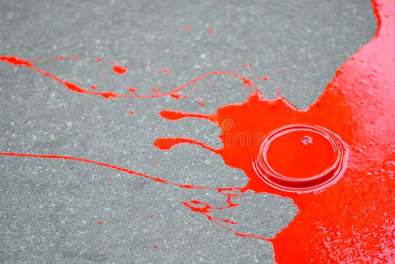 Red paint puddle stock photo. Image of polish, paint - 16660352