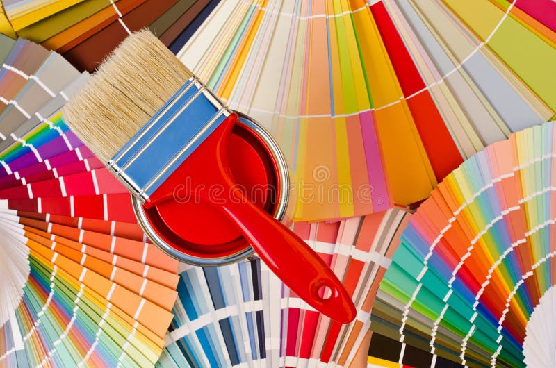 Red paint sample. stock photo. Image of decorator, abstract - 33583278