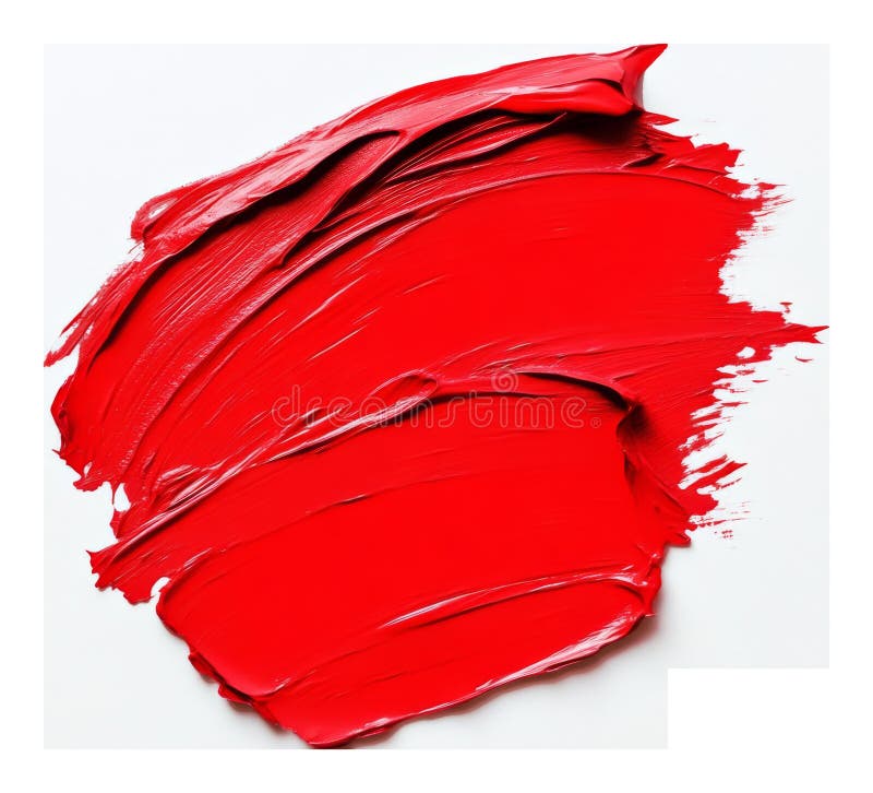 Red Paint Smear on Transparent Background, Abstract Art Concept Stock ...