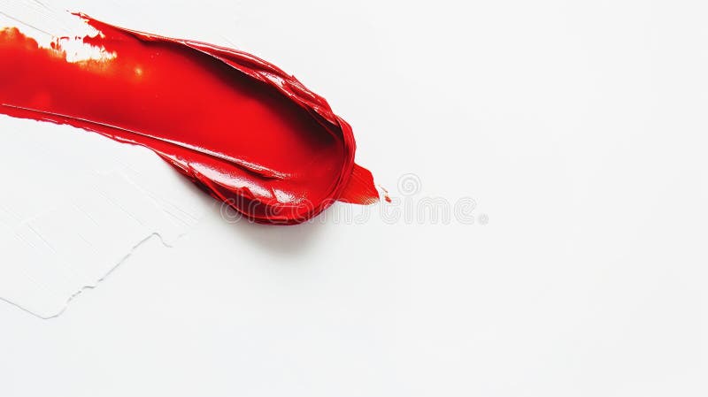 Red Paint Smear on White Background. Abstract, Artistic Design Element ...