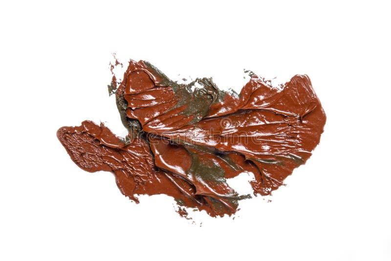 Red Paint. a Smear of Red Paint on a White Background Stock Image ...