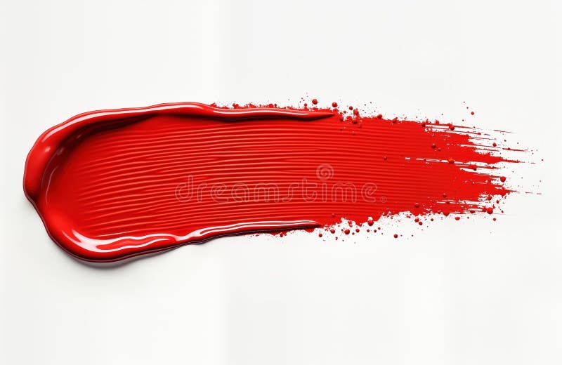 Red Paint Smear on White Background. Artistic, Abstract Design ...
