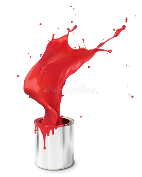 Red paint splash stock photo. Image of white, container - 16327114