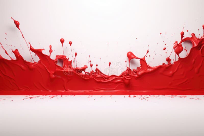Red Paint Splash Area with White Background. Generative AI Stock ...