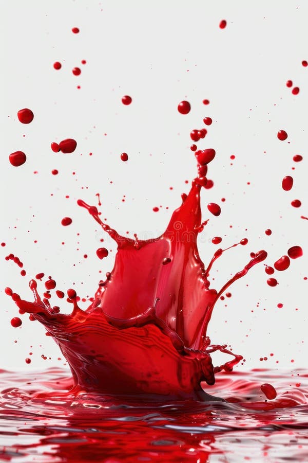 Red Paint Splash stock photo. Image of liquid, burst - 372283878