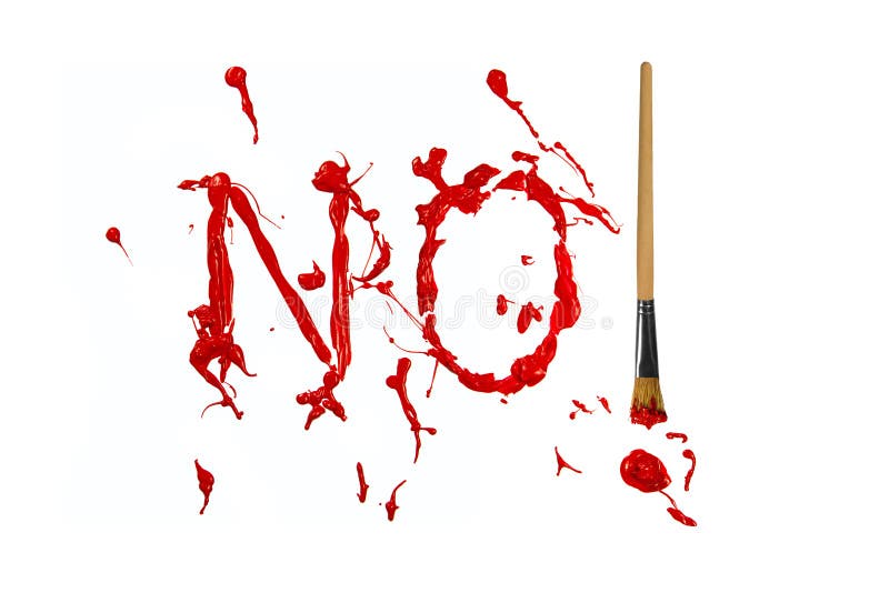 Red Paint Splash Painted Word No Stock Illustration - Illustration of ...