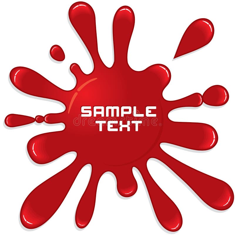 Red paint splodge stock illustration. Illustration of stain - 2767534