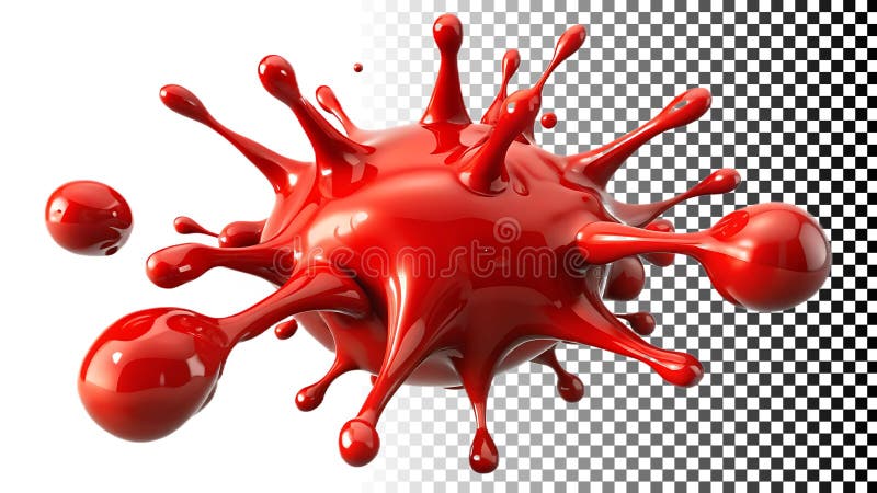 Red Paint Splash, Vibrant Splatter, Artistic Liquid, Abstract Texture ...