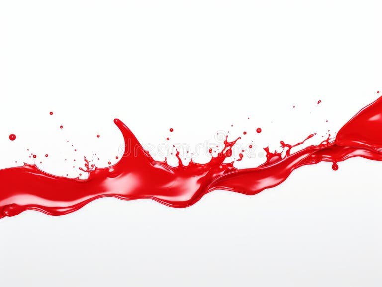 Red Paint Splash on White Background Stock Illustration - Illustration ...