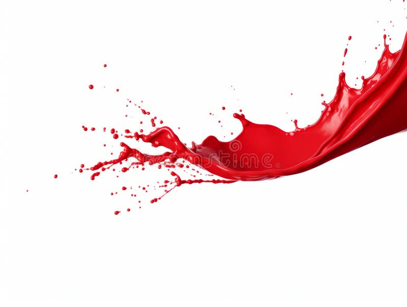 Red Paint Splash on White Background Stock Illustration - Illustration ...