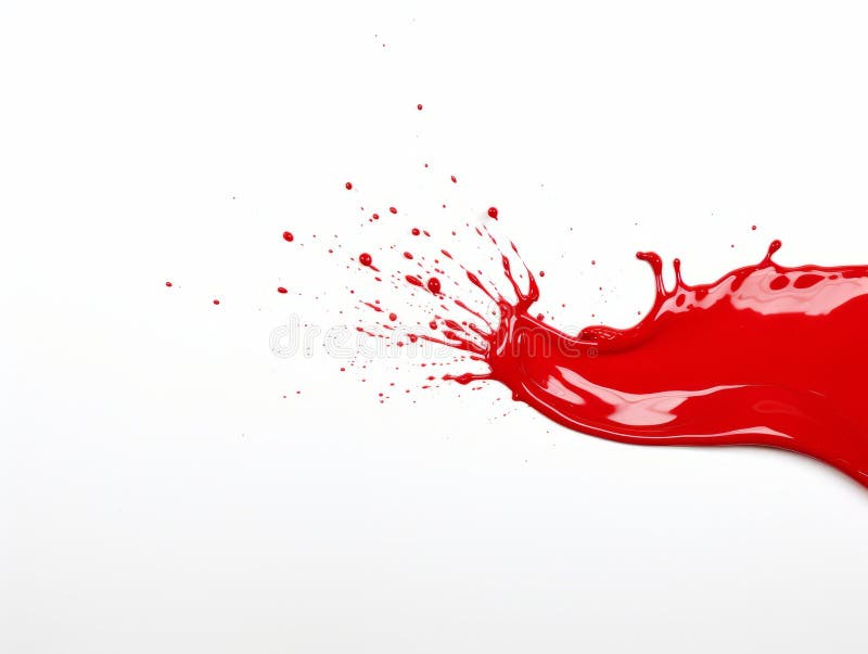 Red Paint Splash on White Background Stock Illustration - Illustration ...