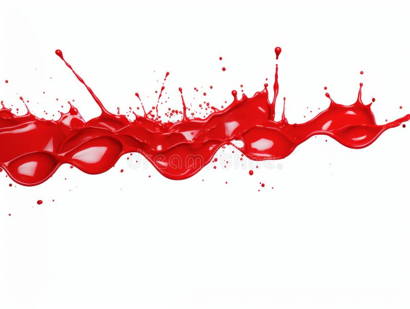 Red Paint Splash on White Background Stock Illustration - Illustration ...