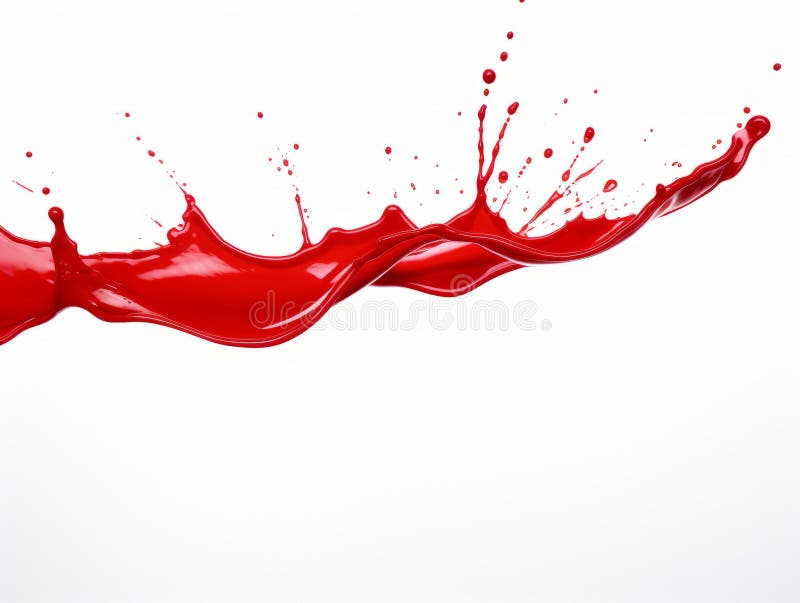 Red Paint Splash on White Background Stock Illustration - Illustration ...