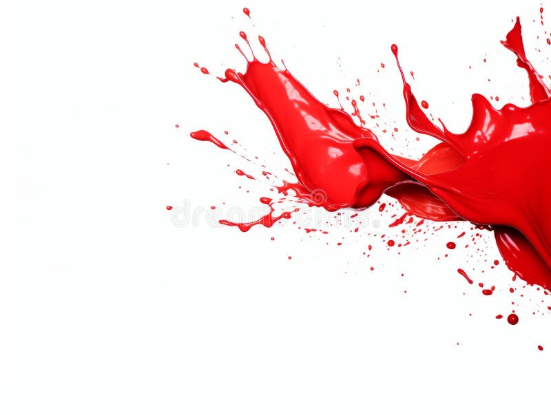 Red Paint Splash on Black Background Stock Illustration - Illustration ...