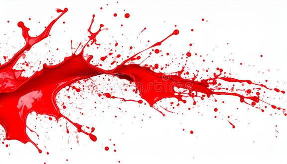 Red Paint Splash on White Background Stock Illustration - Illustration ...