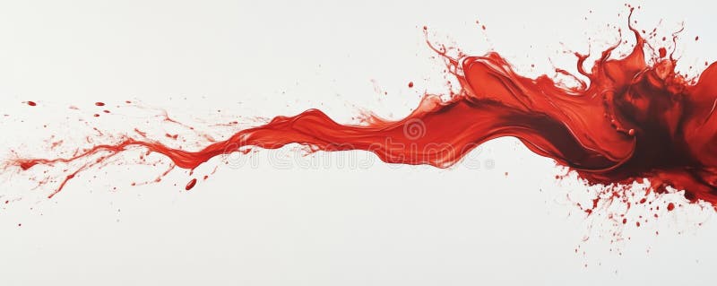 Red Paint Splash on White Background, Abstract Art Concept Stock Image ...