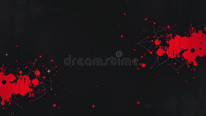 Red Paint Splatter on Black Background Stock Illustration ...